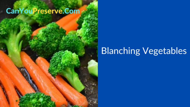 Mastering the Art of Blanching Vegetables: A Guide to Perfectly ...