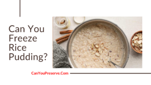 Can You Freeze Rice Pudding? – Here’s How To Do It with Tips – Can You ...
