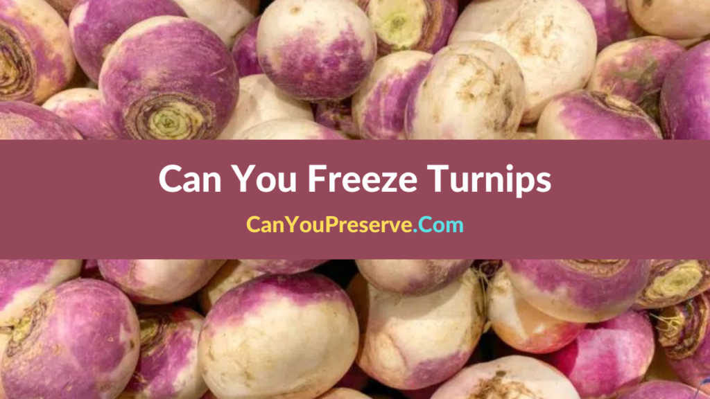 Can You Freeze Turnips – Here’s A Guide on Freezing Process of Fresh ...